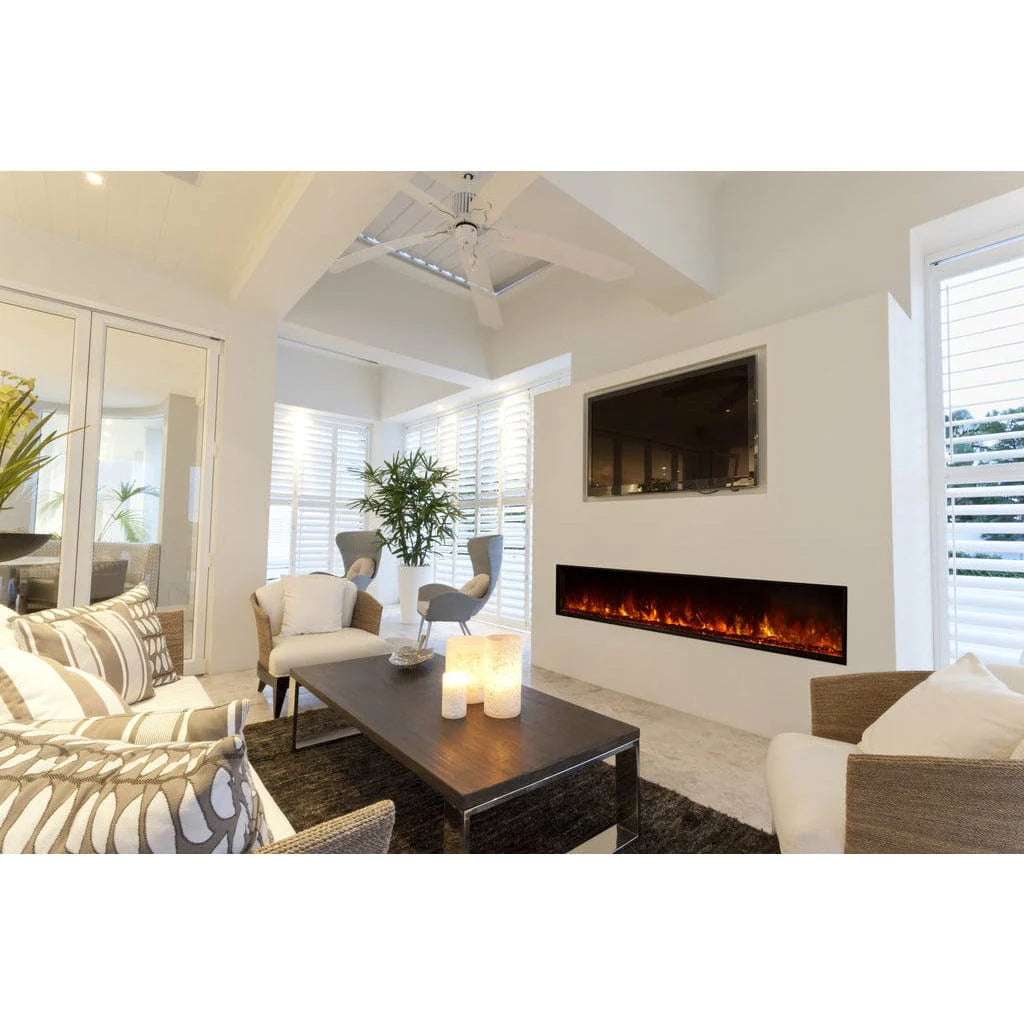 Modern Flames 100" Orion Slim Heliovision Electric Fireplace 5,000 BTU ...